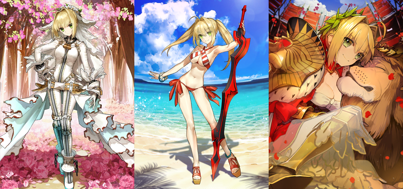 [JP] Fate Grand Order FGO Triple Nero(caster+bride+NP5 saber) starter – Mobile Games Starter