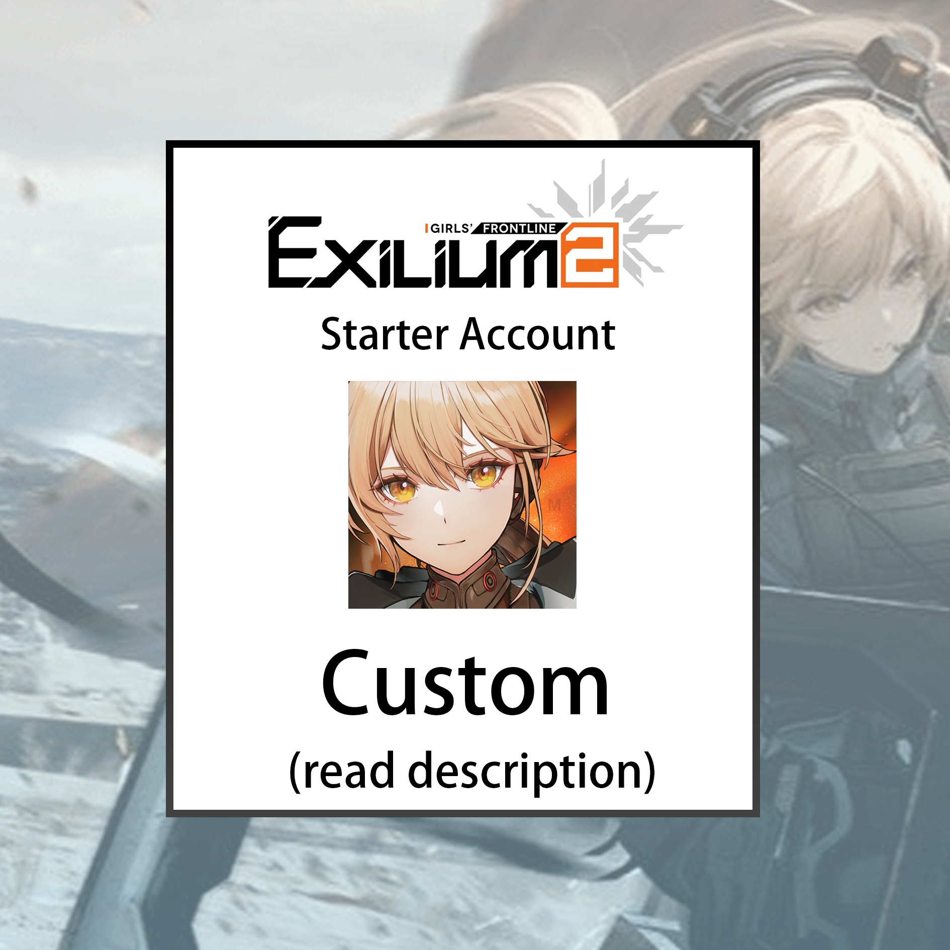 GIRLS' FRONTLINE 2: EXILIUM Starter Account - Mobile Games Starter