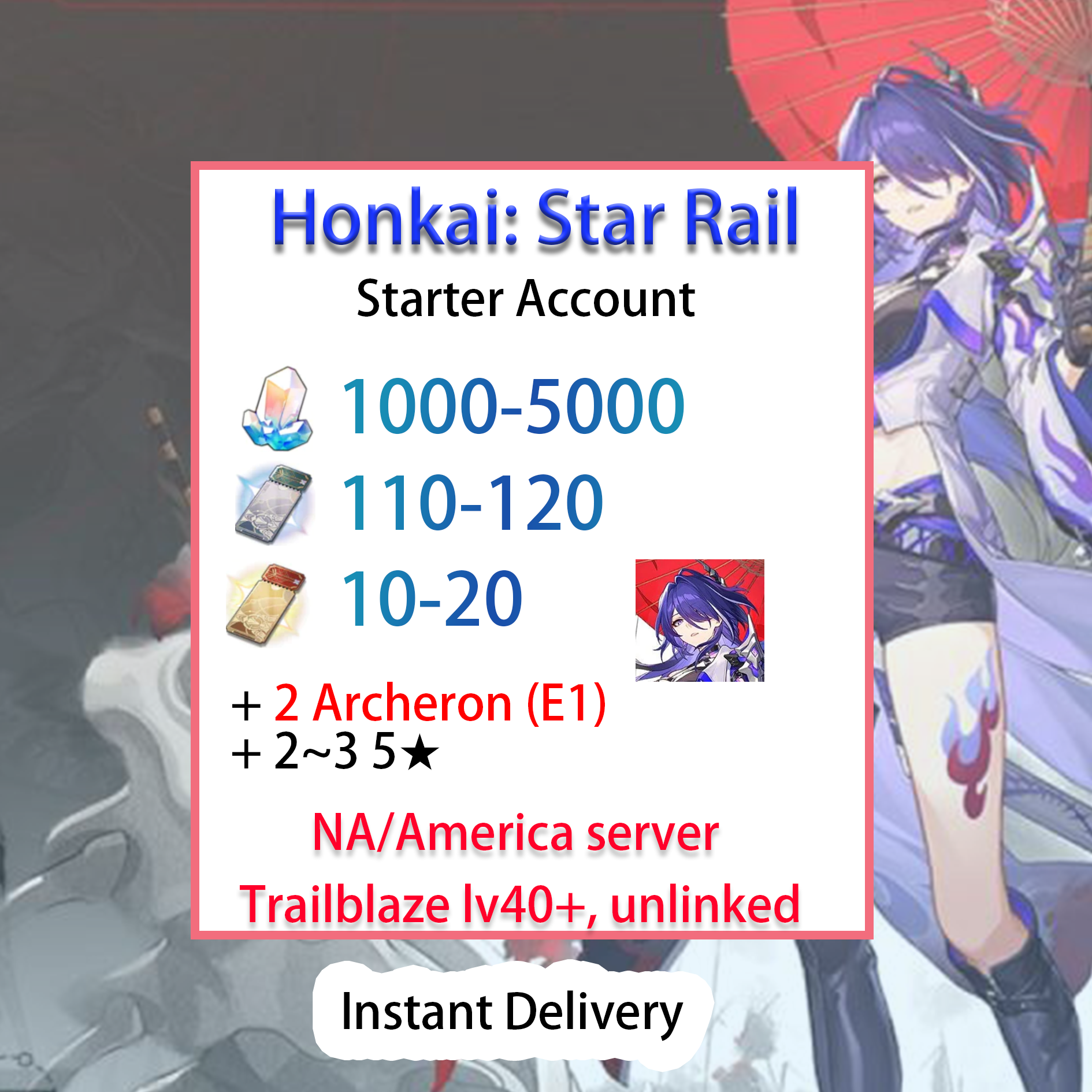 [NA/EU/ASIA] Honkai: Star Rail Starter/Endgame Account America Europe ...