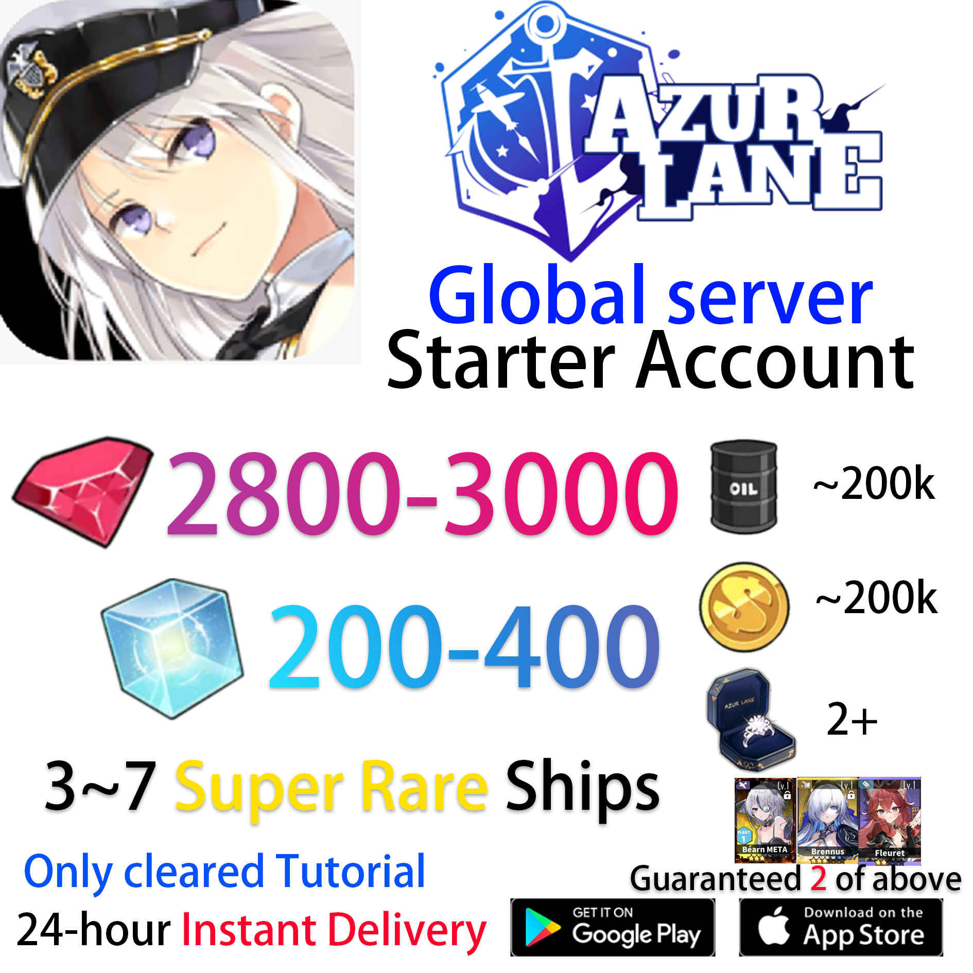 [EN] [INSTANT] 2800-3000 Gems + Wisdom Cubes + Brennus/Bearn meta/Fleu ...