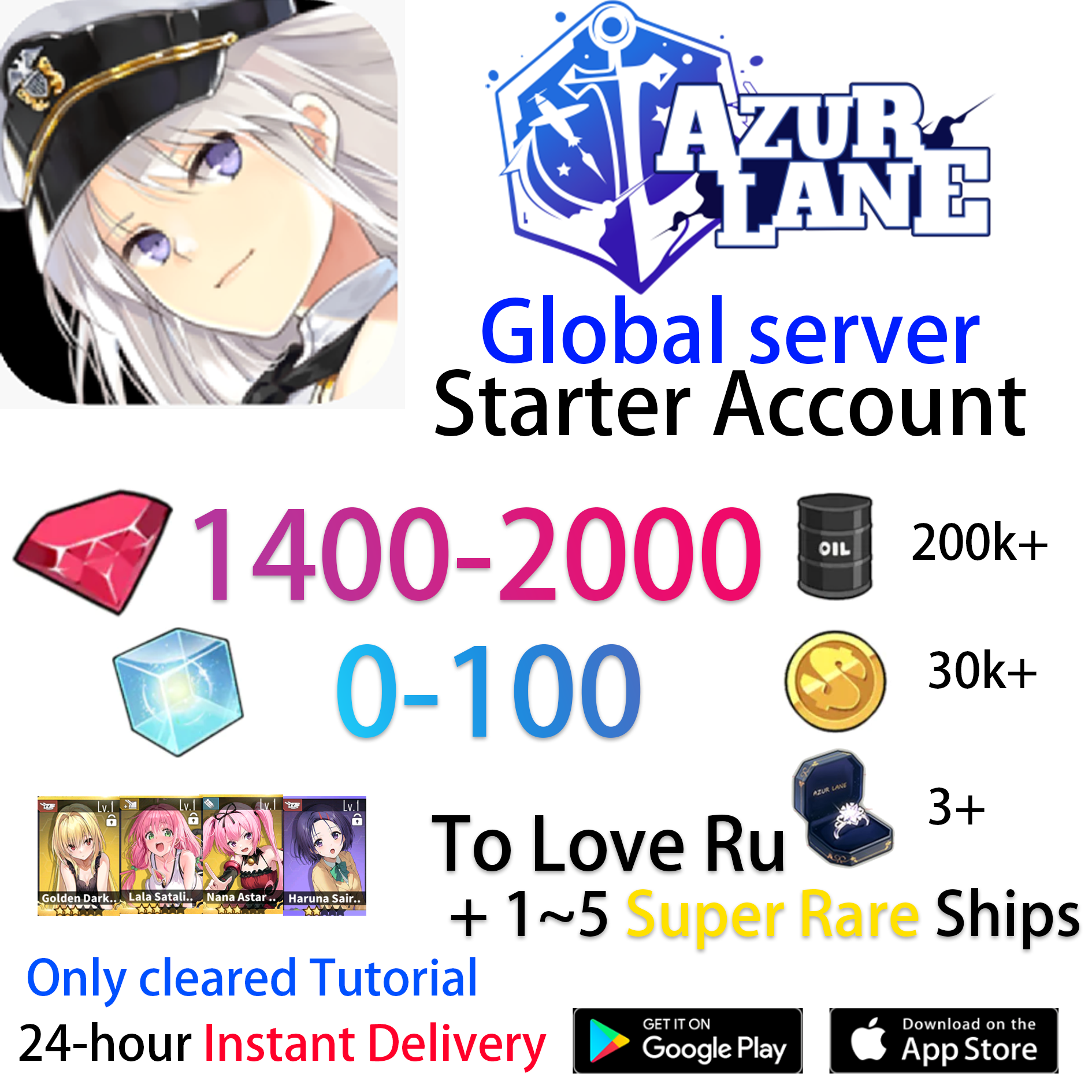 [EN][INSTANT] Lala Nana Golden Darkness Haruna + 2SKINS To Love Ru +Ge ...