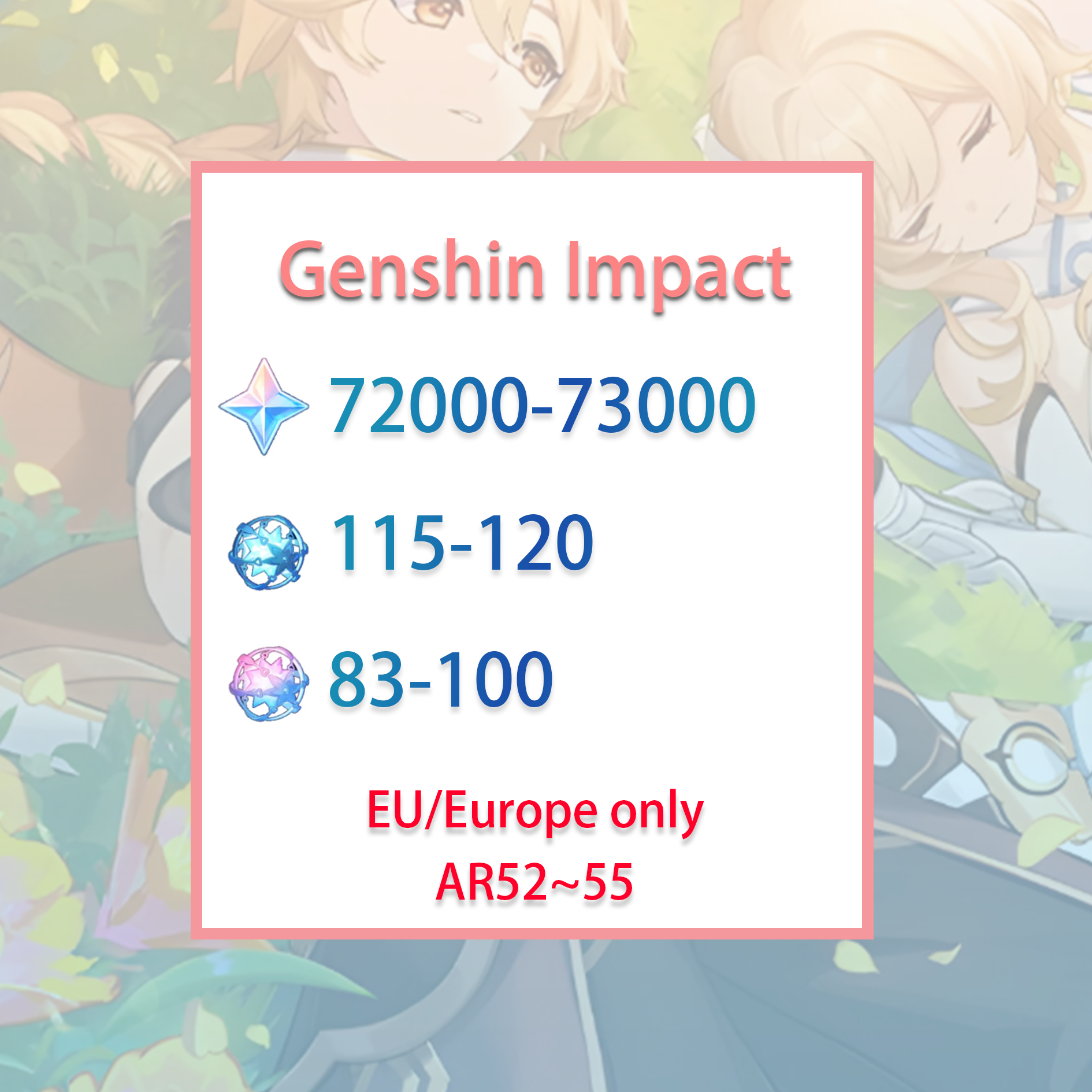 [NA/EU/AISA] Genshin Impact Starter/Farmed Account Reroll America ...
