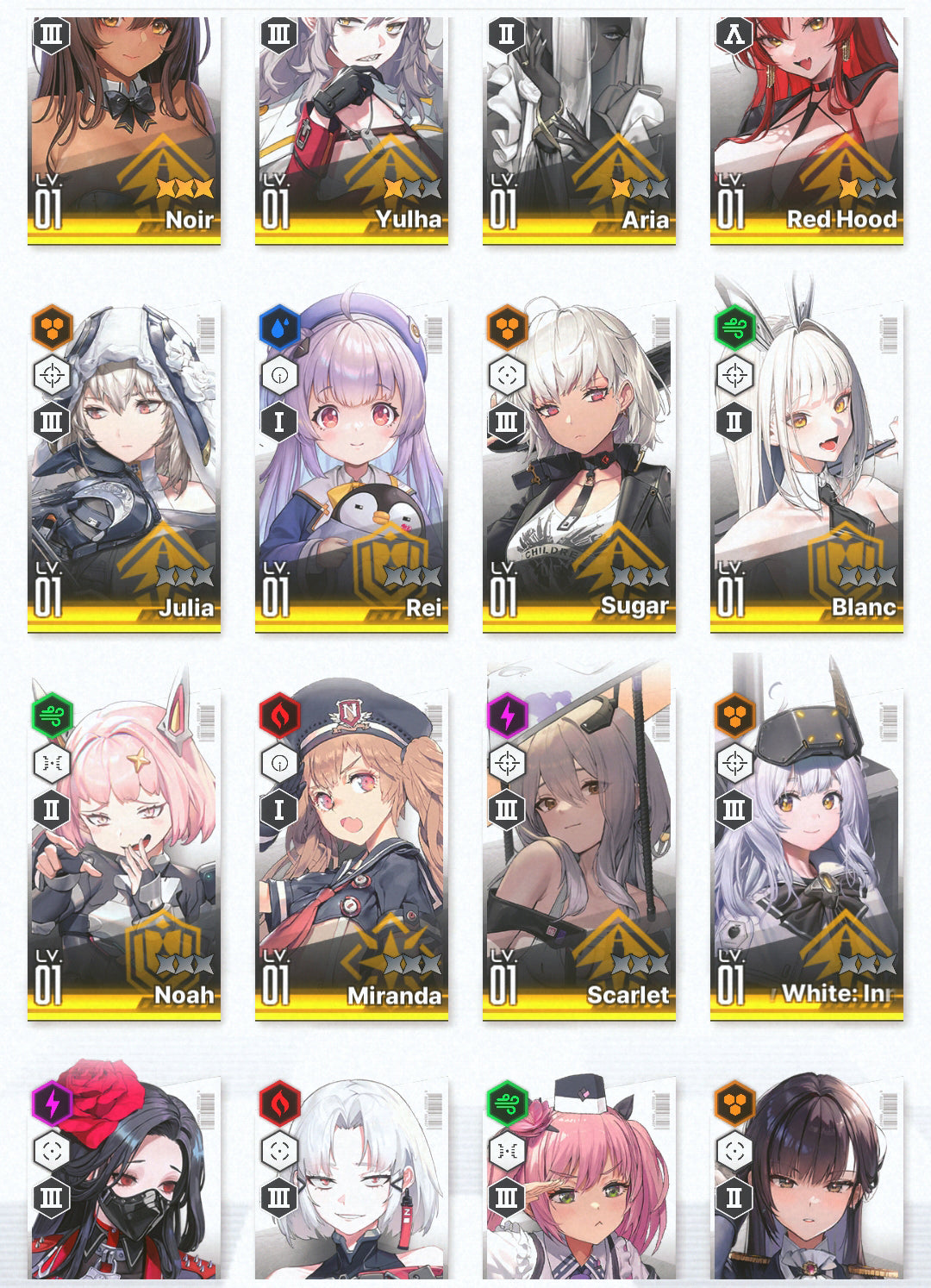 [GLOBAL] GODDESS OF VICTORY NIKKE 23SSR MLB 4x Noir+Modernia+skin+Blan ...