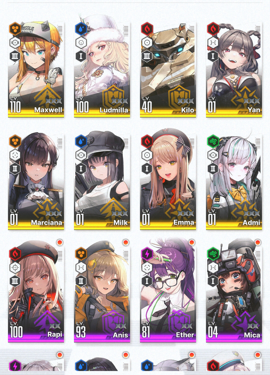 [GLOBAL] GODDESS OF VICTORY NIKKE 8SSR Yan+Marciana+Ludmilla+Admi+Milk ...