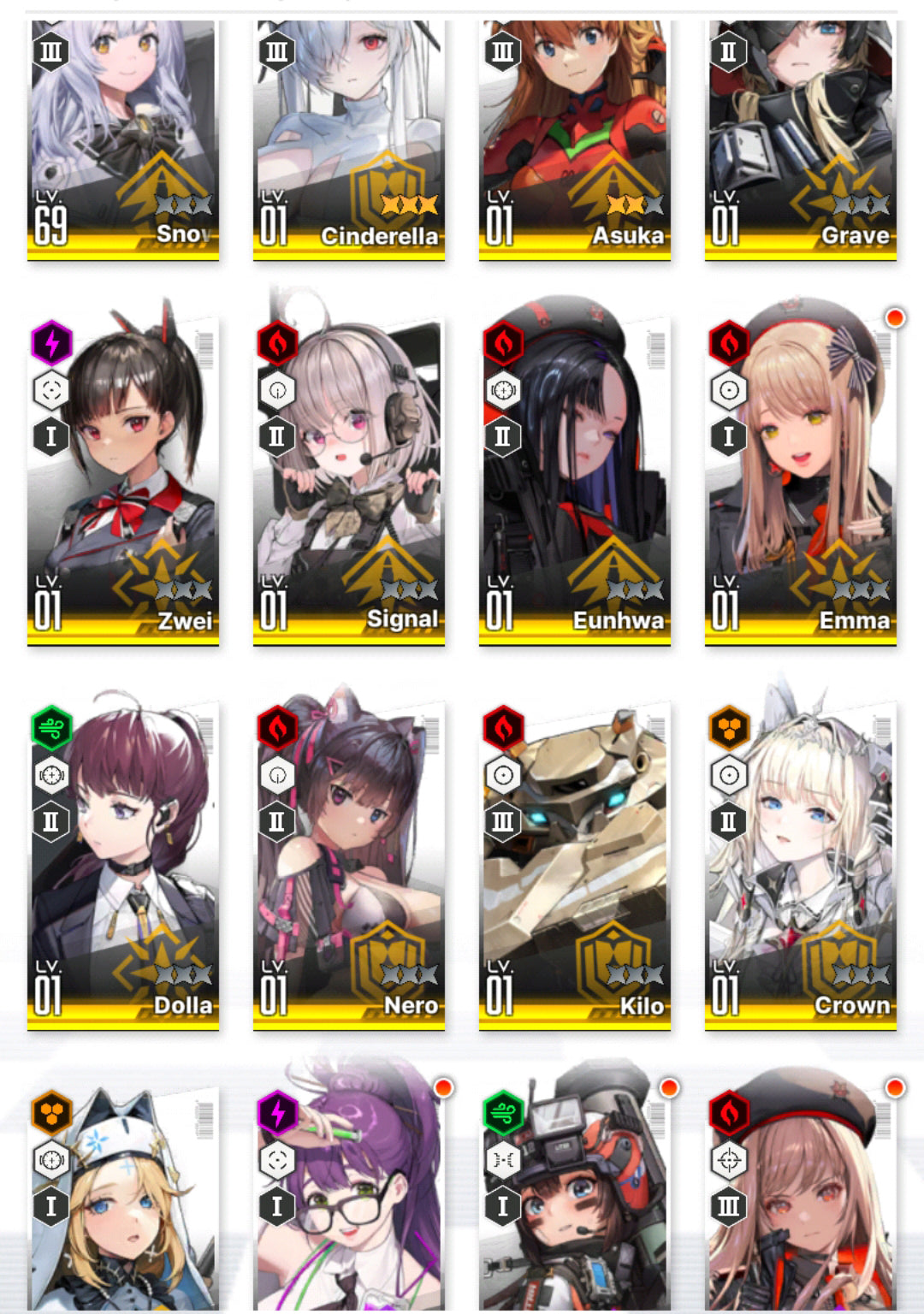 [GLOBAL] NIKKE 13SSR MLB 4 Cinderela+3 Asuka+Skin+Crown+Grave+Zwei+ GO ...