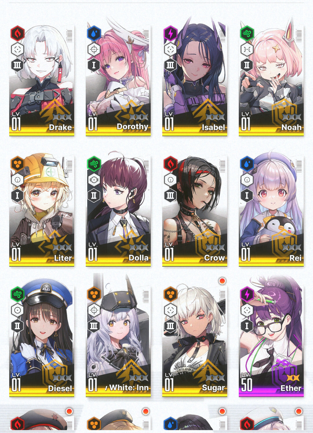 [GLOBAL]GODDESS OF VICTORY NIKKE 11SSR Dorothy+Liter+Isabel+Noah+Dolla ...