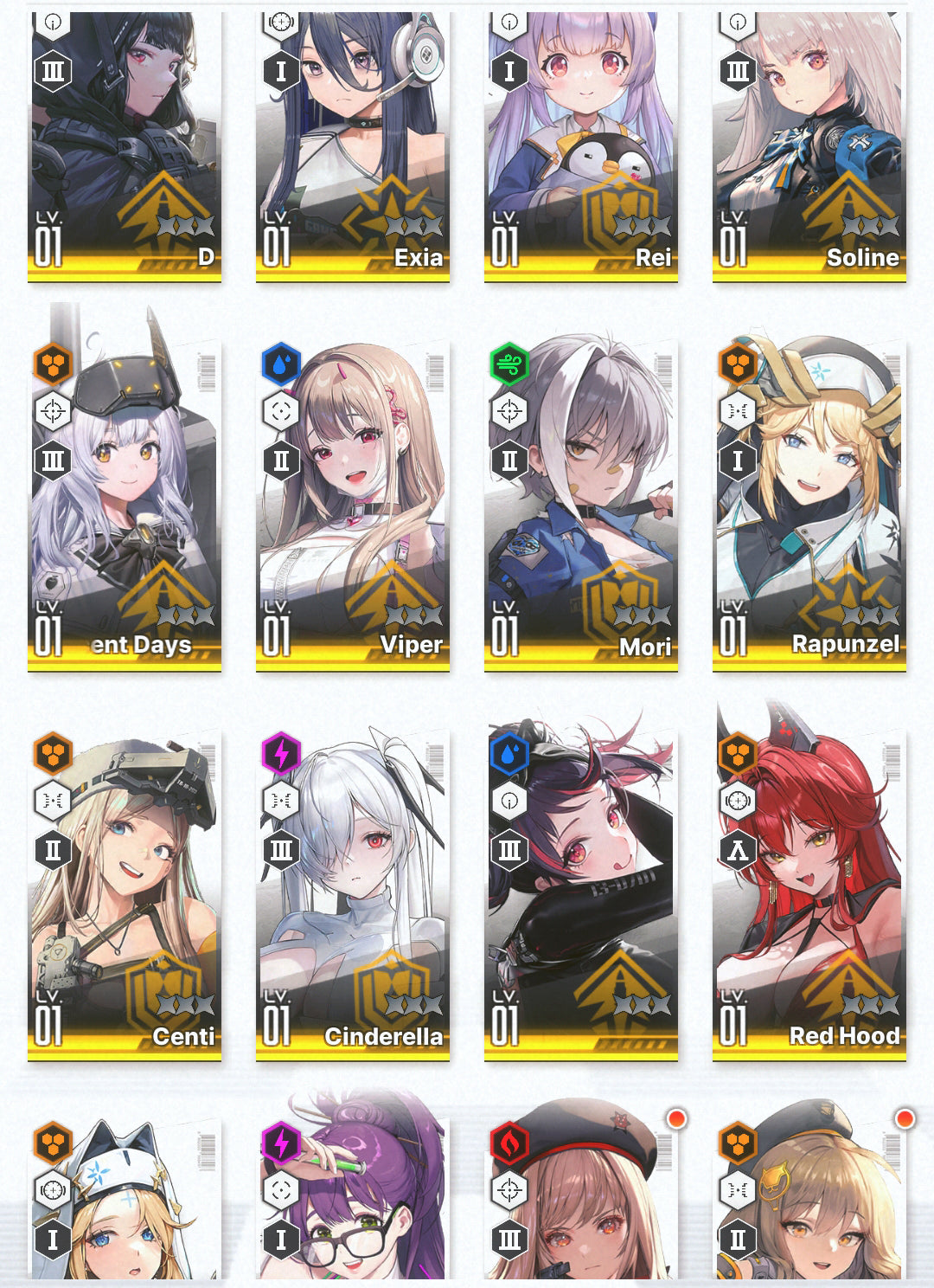 [GLOBAL]GODDESS OF VICTORY NIKKE 13SSR Red Hood+Skin+Cinderella+D+Exia ...
