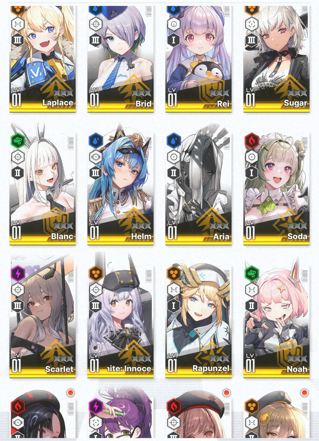 [GLOBAL]GODDESS OF VICTORY NIKKE 13SSR Scarlet+Blanc+Soda+Helm+Laplace ...