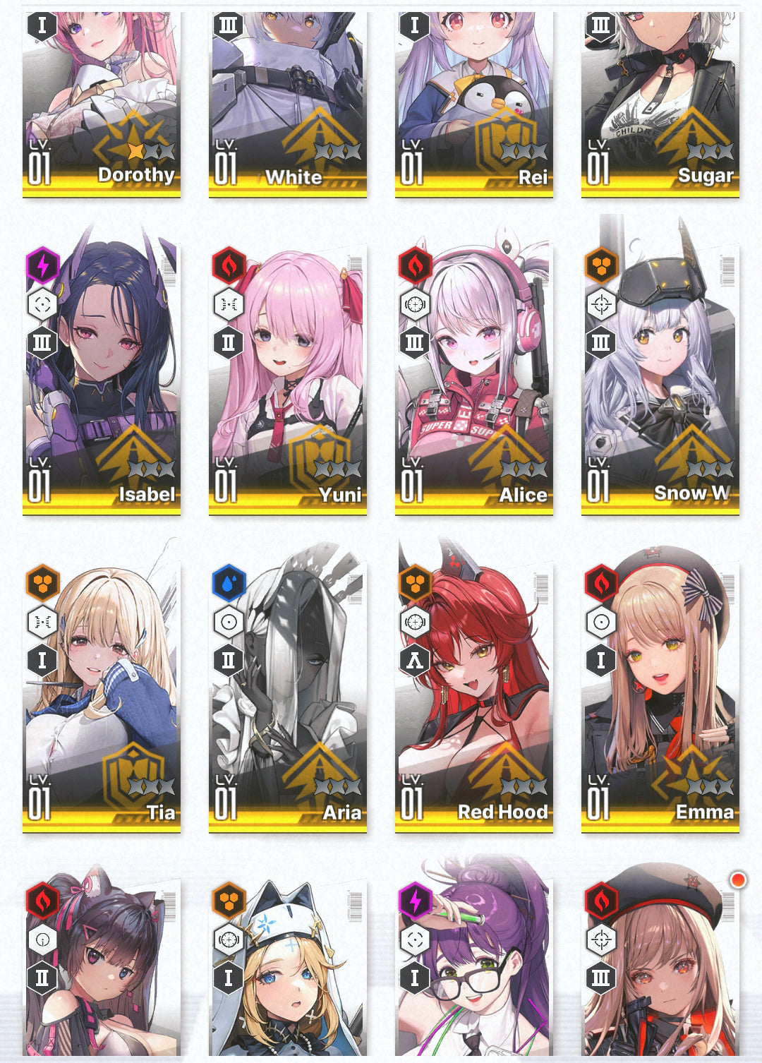 [GLOBAL]GODDESS OF VICTORY NIKKE 14SSR Dorothy+Red Hood+Skin+Isabel+Sn ...