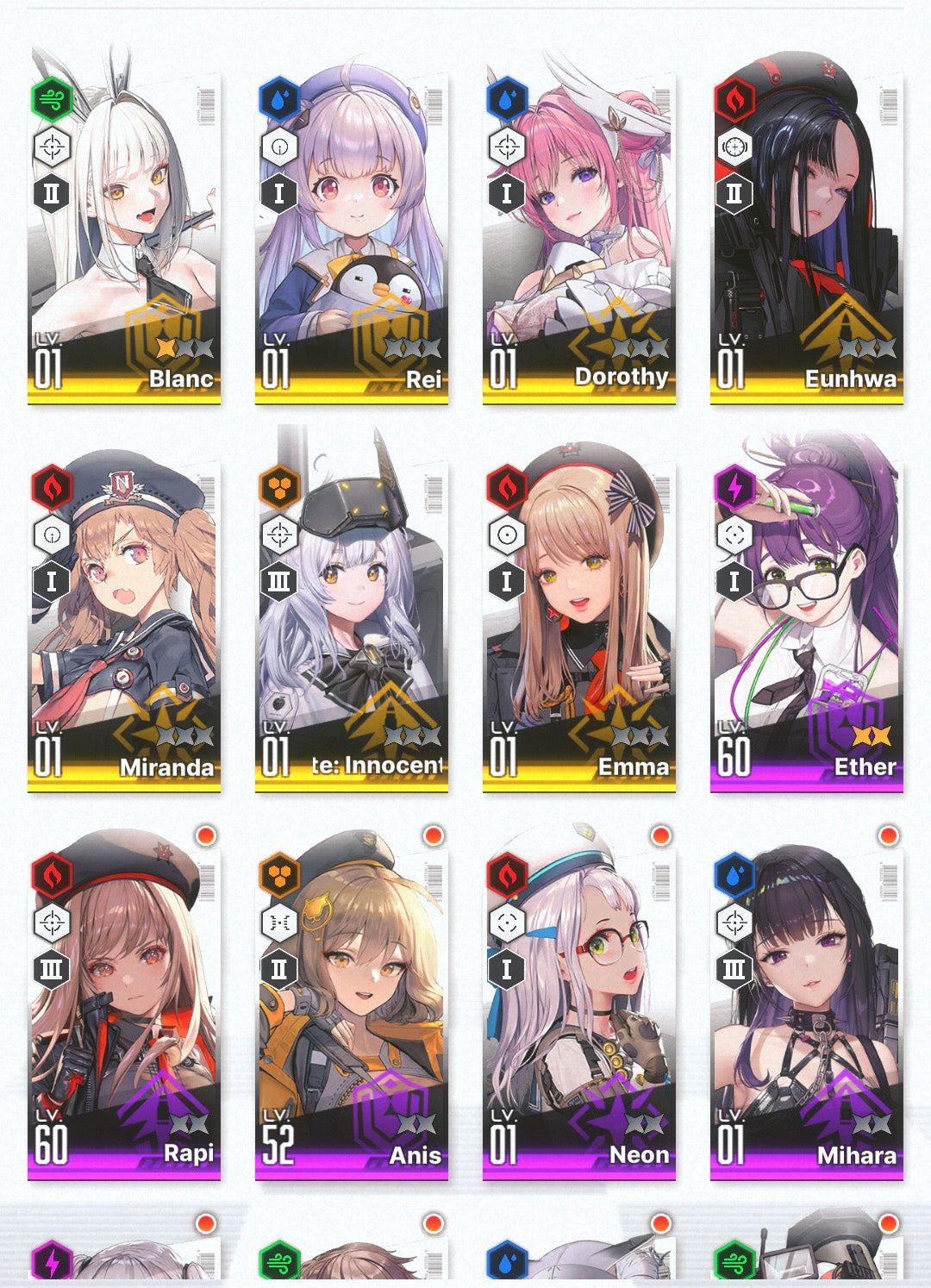 [GLOBAL]GODDESS OF VICTORY NIKKE 7SSR Dorothy+Blanc+Eunhwa+Miranda+Rei ...