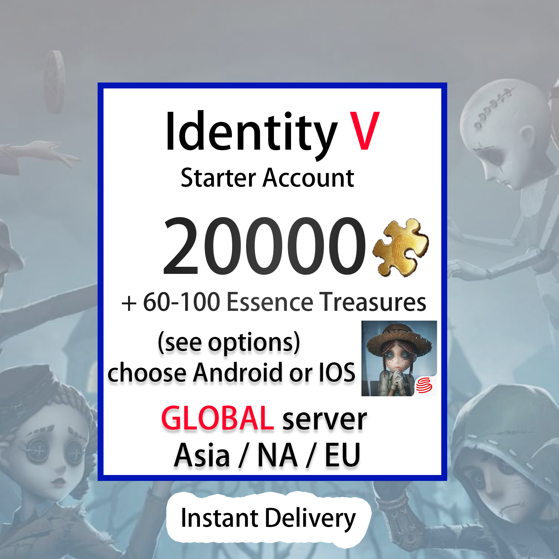 [GLOBAL] Identity V NA/EU/ASIA Starter Account - Mobile Games Starter
