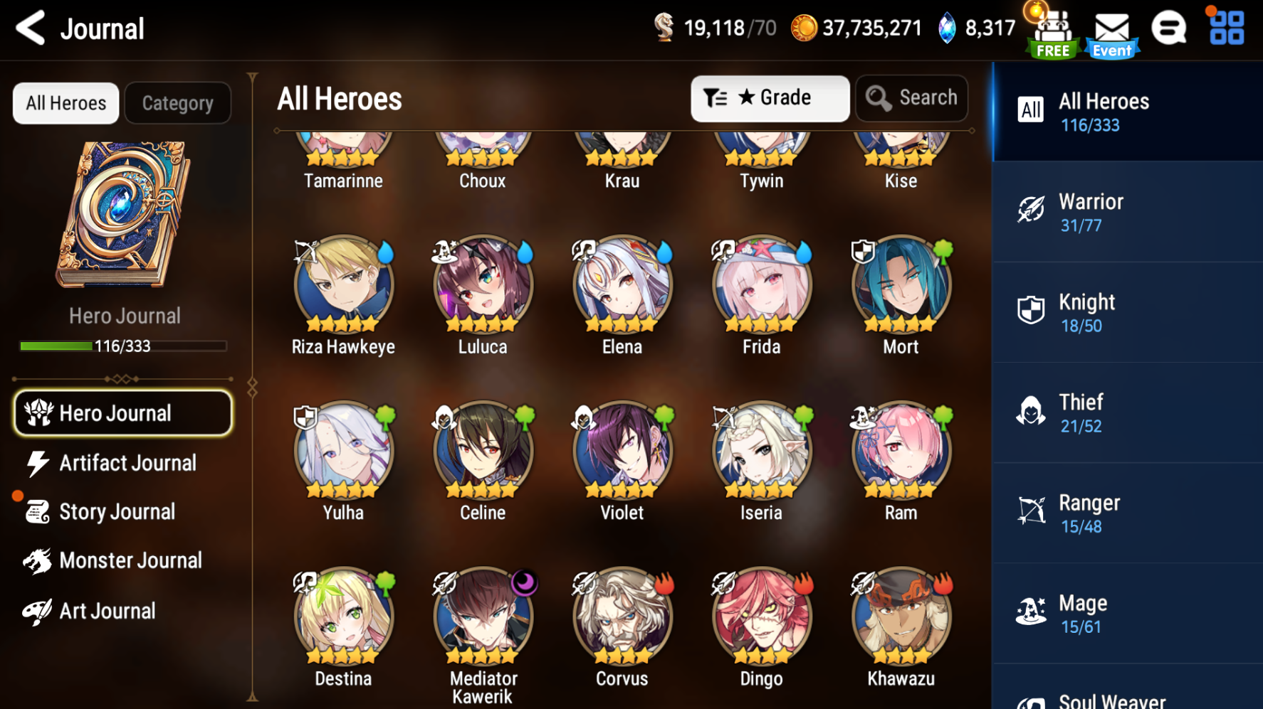 [GLOBAL][INSTANT] Epic 7 Seven Frida Mediator Kawerik Jack + 25ML 2600 ...