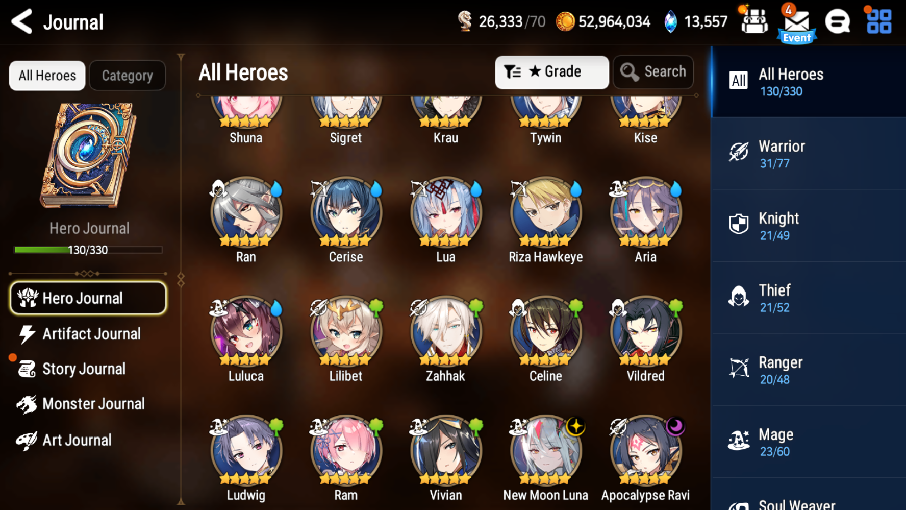 [GLOBAL][INSTANT] Epic 7 Seven New Moon Luna Apocalypse Ravi Cerise +1 ...