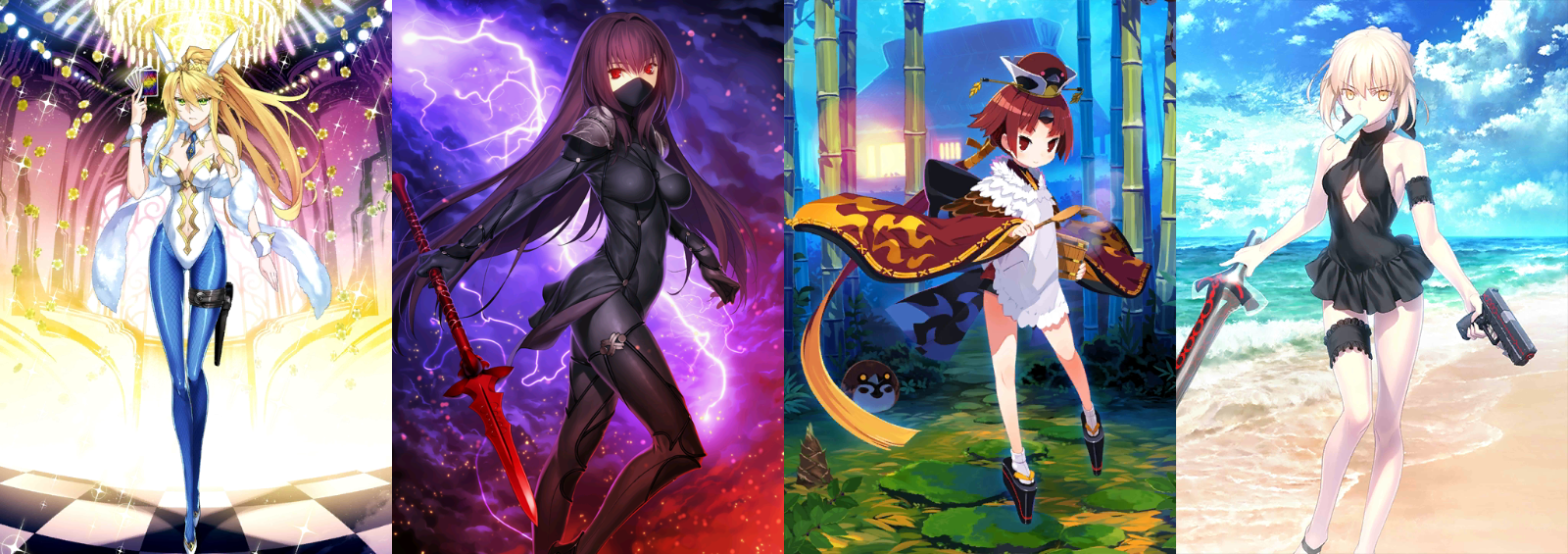 [JP] Fate Grand Order FGO double Artoria Scathach Beni starter account – Mobile Games Starter