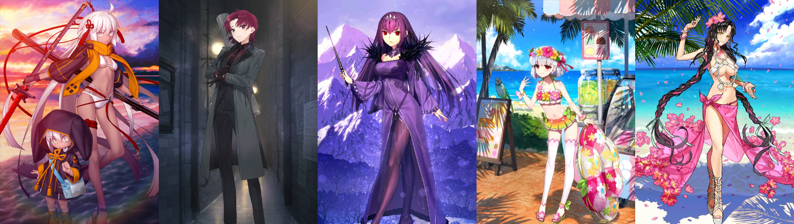 [JP] Fate Grand Order FGO Skadi Bazett Okita alter Kama Kiara starter ...