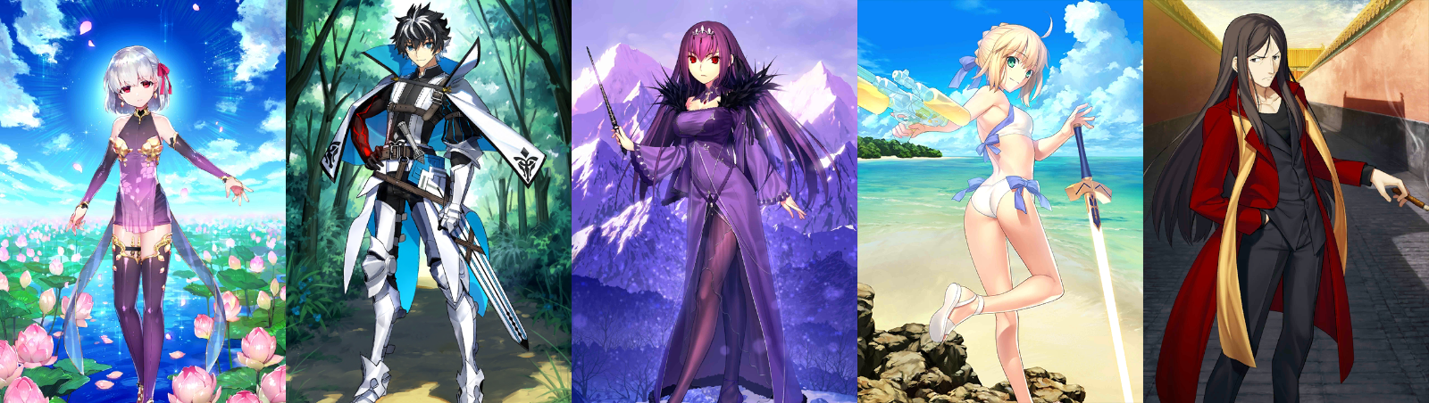 [JP] Fate Grand Order FGO Skadi Kama Artoria Charlemagne+ 2-3x5* start ...