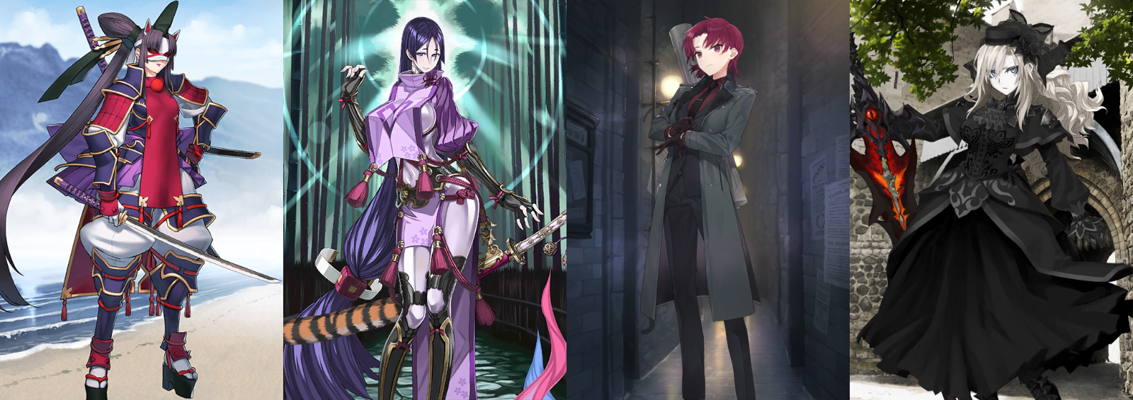 [JP] Fate Grand Order FGO Taira no Kagekiyo Raikou Bazett+2~3x5* start ...