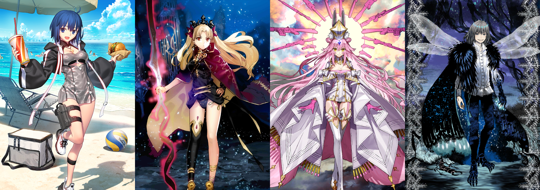 [JP] FGO Ciel Ereshkigal Koyanskaya Oberon + 2-3x52 Fate Grand Order s ...