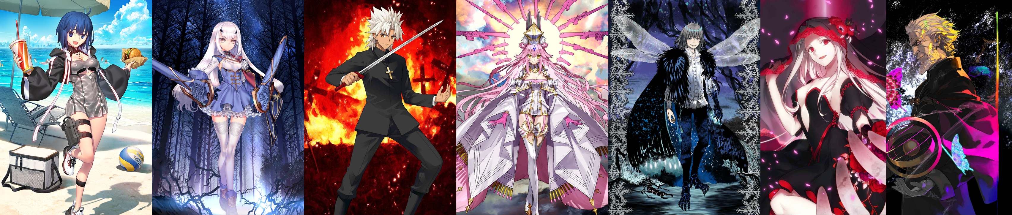 [JP] FGO Ciel Shirou Fairy Knight Lancelot Melusine+ Koyanskaya NP2 Ob ...
