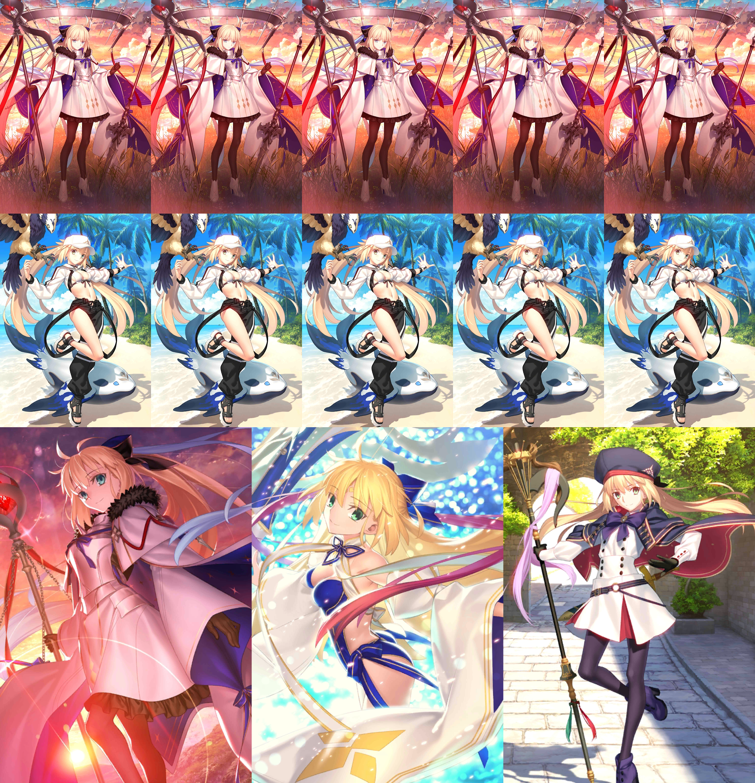 [JP] FGO double NP5 Castoria berserker + NP5 Tonelico + Artoria Caster ...