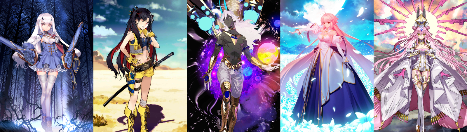 [JP] FGO Fairy Knight Lancelot Melusine Space Ishtar Arjuna alter Arcu ...