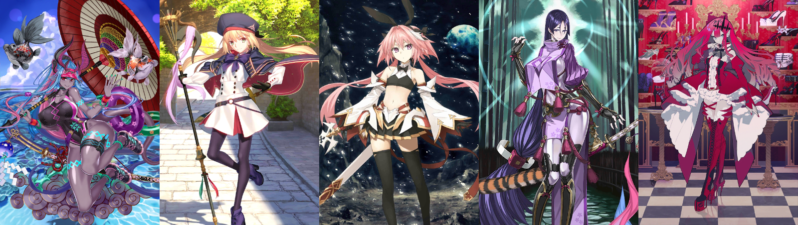 [JP] FGO Ibuki berserker + Artoria Caster Castoria Astolfo Raikou Tris ...