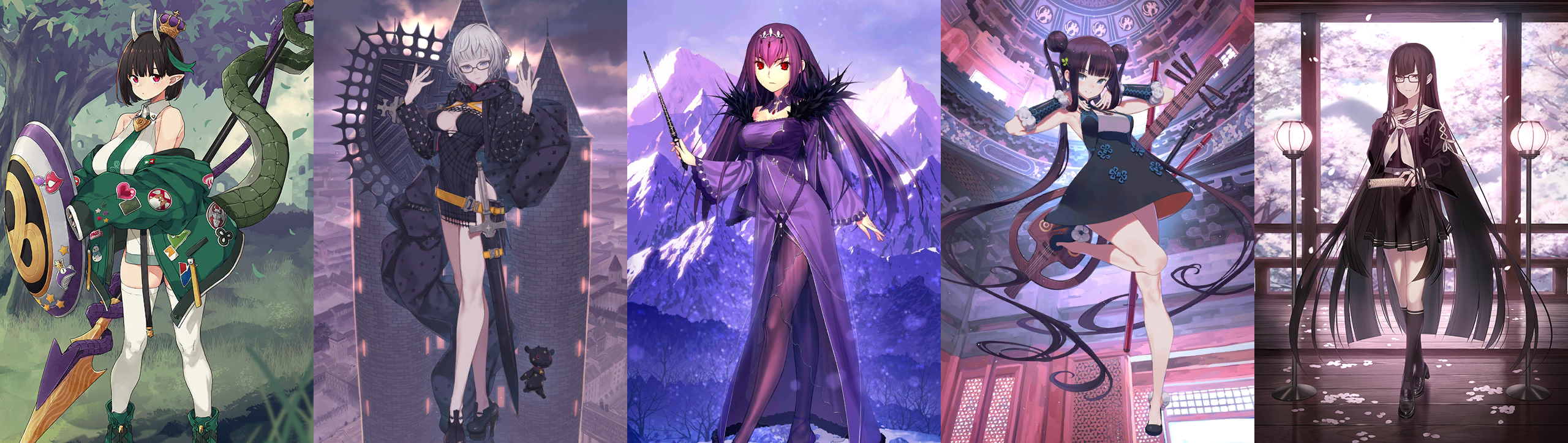 [JP] FGO Jacques de Molay Biscione Yang Guifei Skadi Kurohime Fate Gra ...