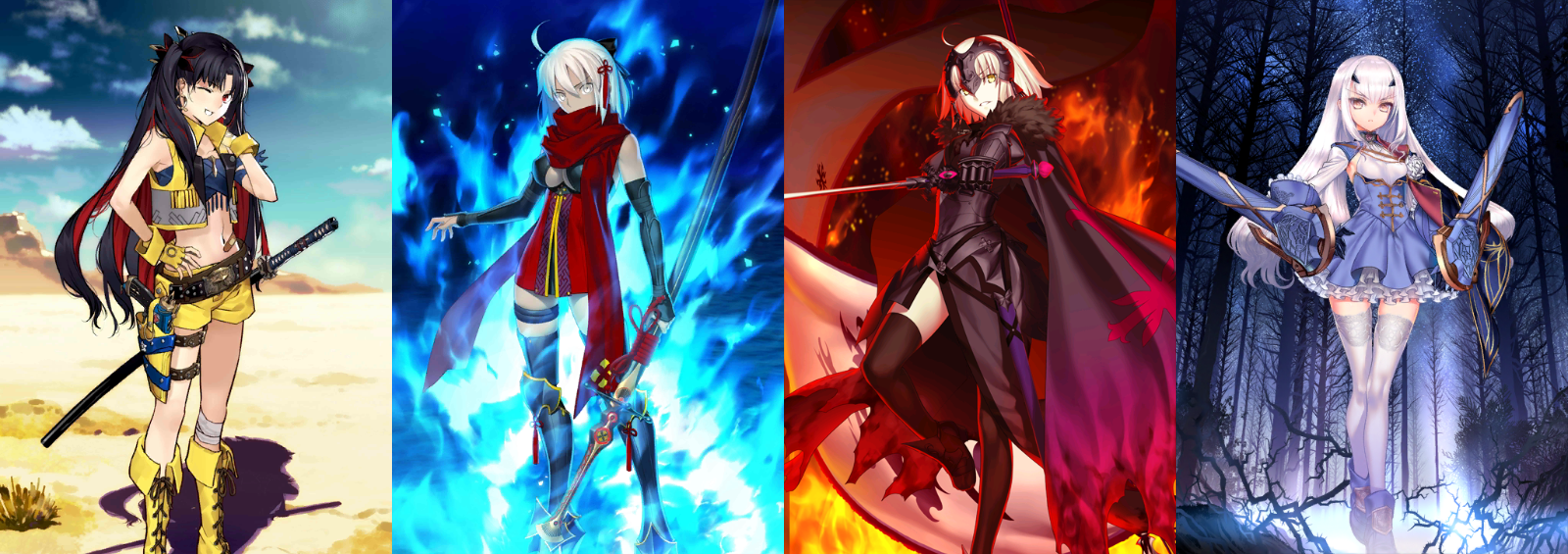 [JP] FGO Jeanne Okita Fairy Knight Lancelot Melusine Space Ishtar Fate ...