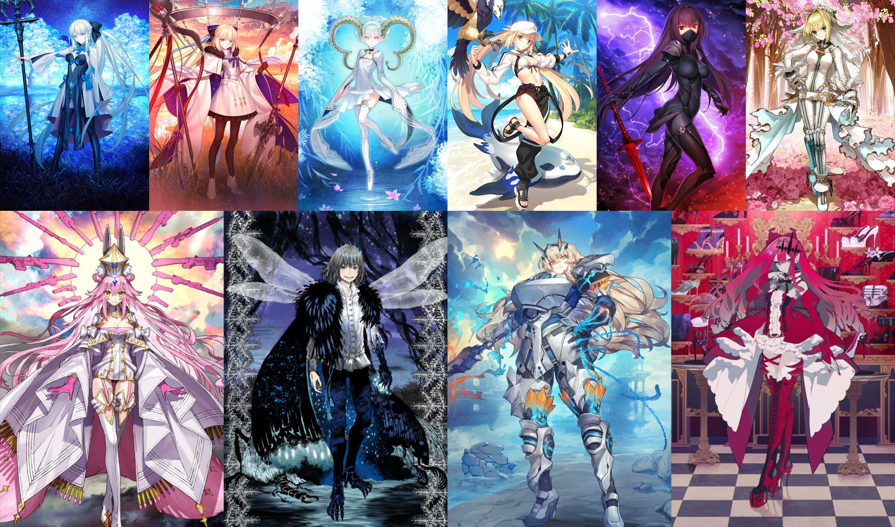 [JP] FGO Morgan Castoria berserker Tonelico Tiamat Larva Scathach Nero ...