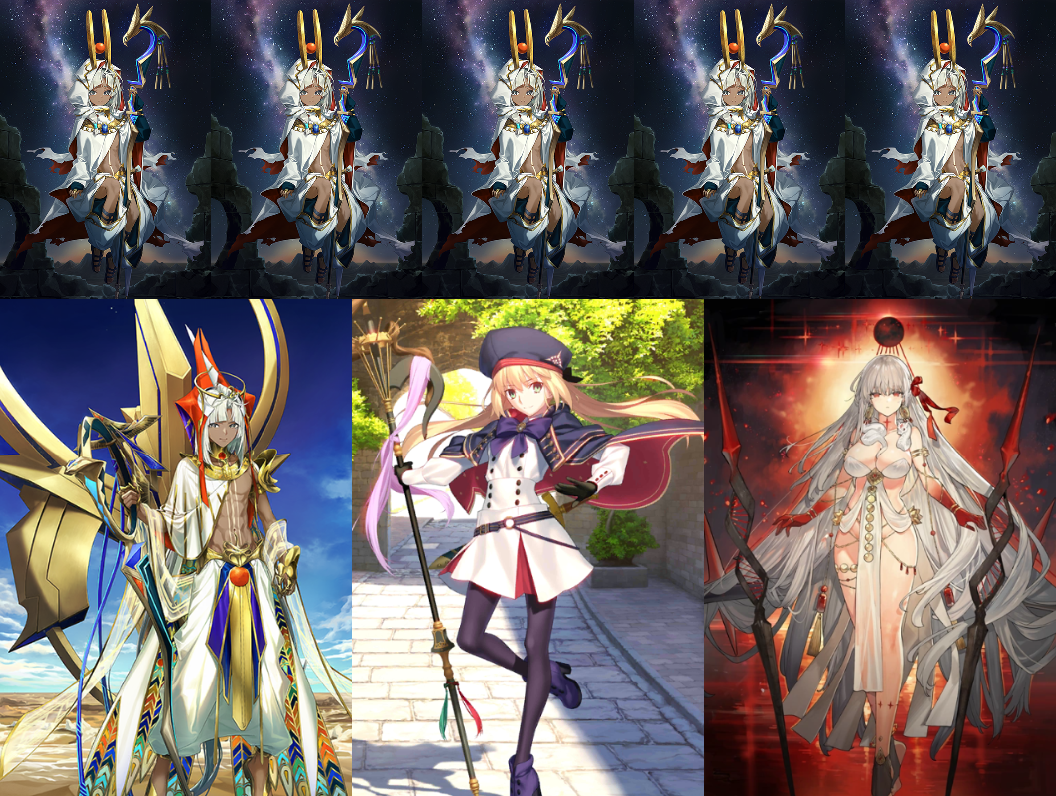 [JP] FGO NP5 Tutankhamun + Artoria Caster + Durga + 2~4x5* Fate Grand ...
