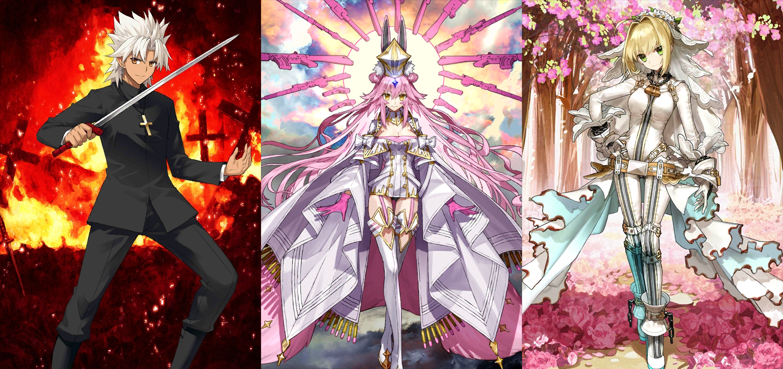 [JP] FGO Shirou Koyanskaya + Nero bride NP2 + 1~2x5* Fate Grand Order ...