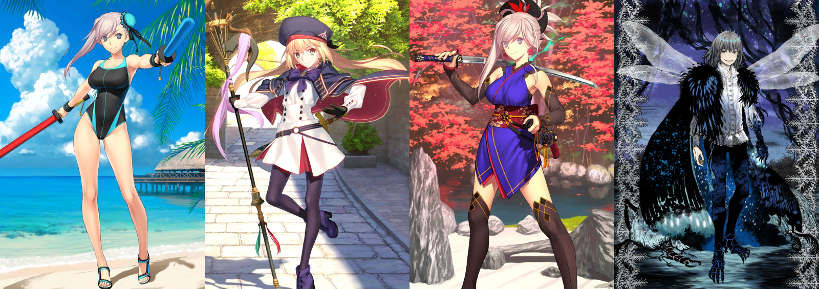 [JP]Fate Grand Order FGO double Musashi Artoria Caster Castoria Oberon – Mobile Games Starter