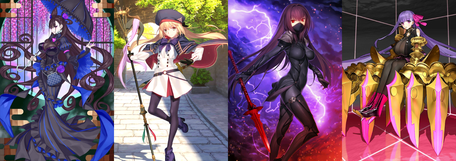 [JP]Fate Grand Order FGO Murasaki +Artoria Caster Castoria Scathach + – Mobile Games Starter