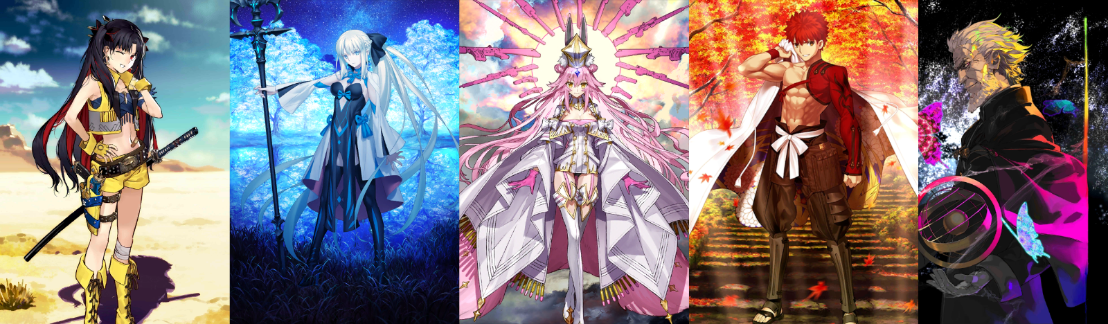 [JP]Fate Grand Order FGO Space Ishtar Morgan Koyanskaya Muramasa start ...