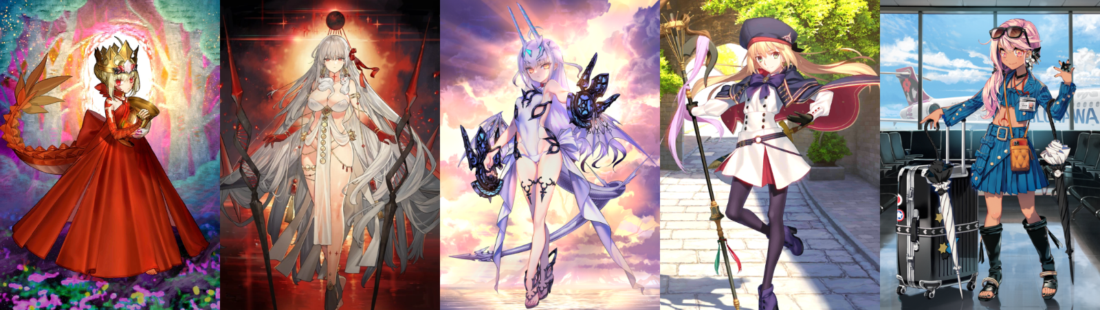 [JP]FGO Draco Durga /Kali Melusine summer Artoria Caster Castoria Fate ...