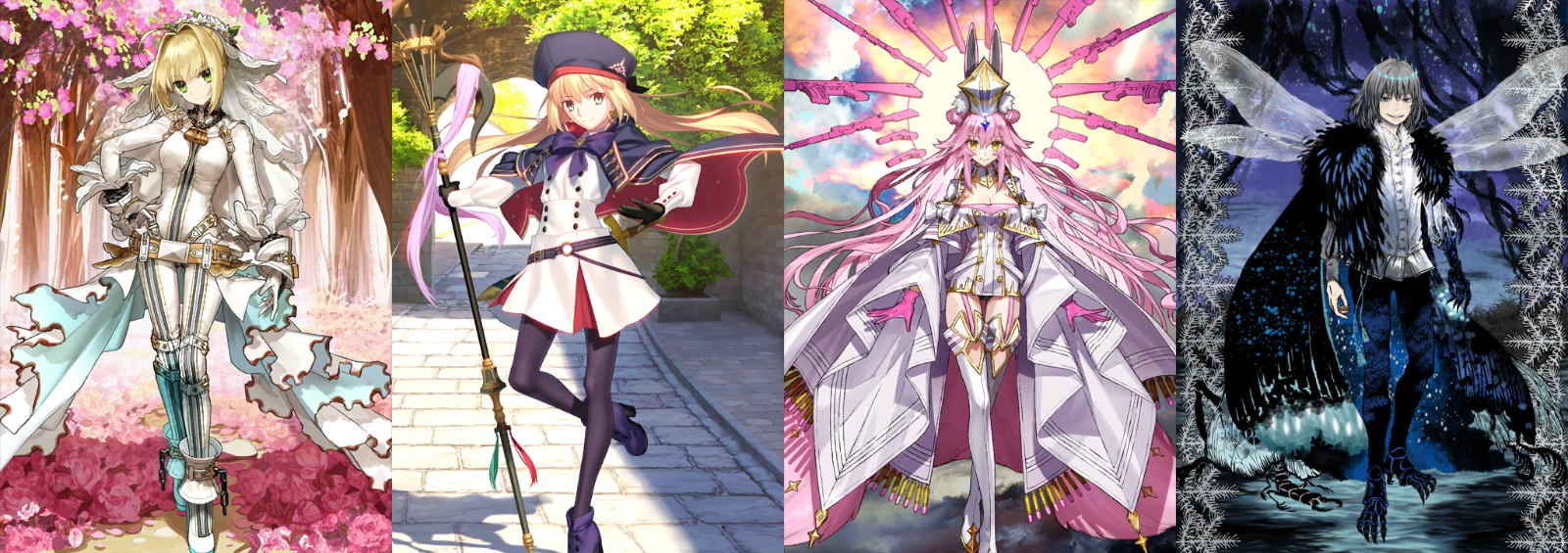 [JP]FGO Nero bride Koyanskaya Artoria Caster Castoria Oberon + 2-3x5 ...