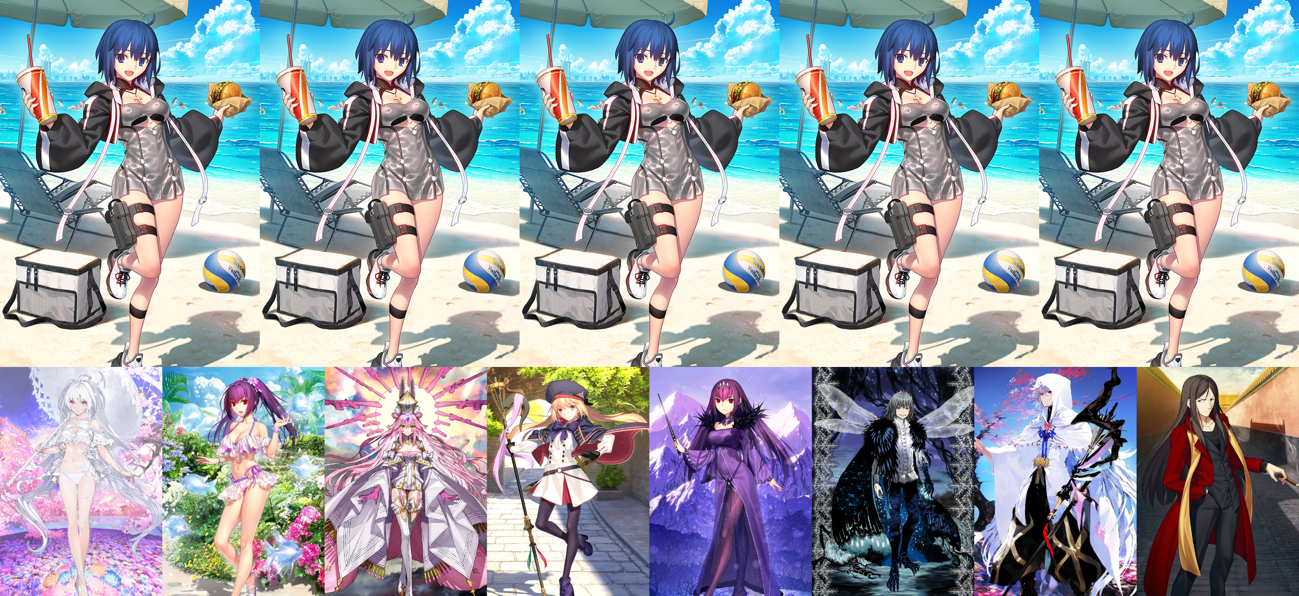 [JP][INSTANT] FGO NP5 Ciel + Koyanskaya Castoria Skadi Oberon Lady Ava ...