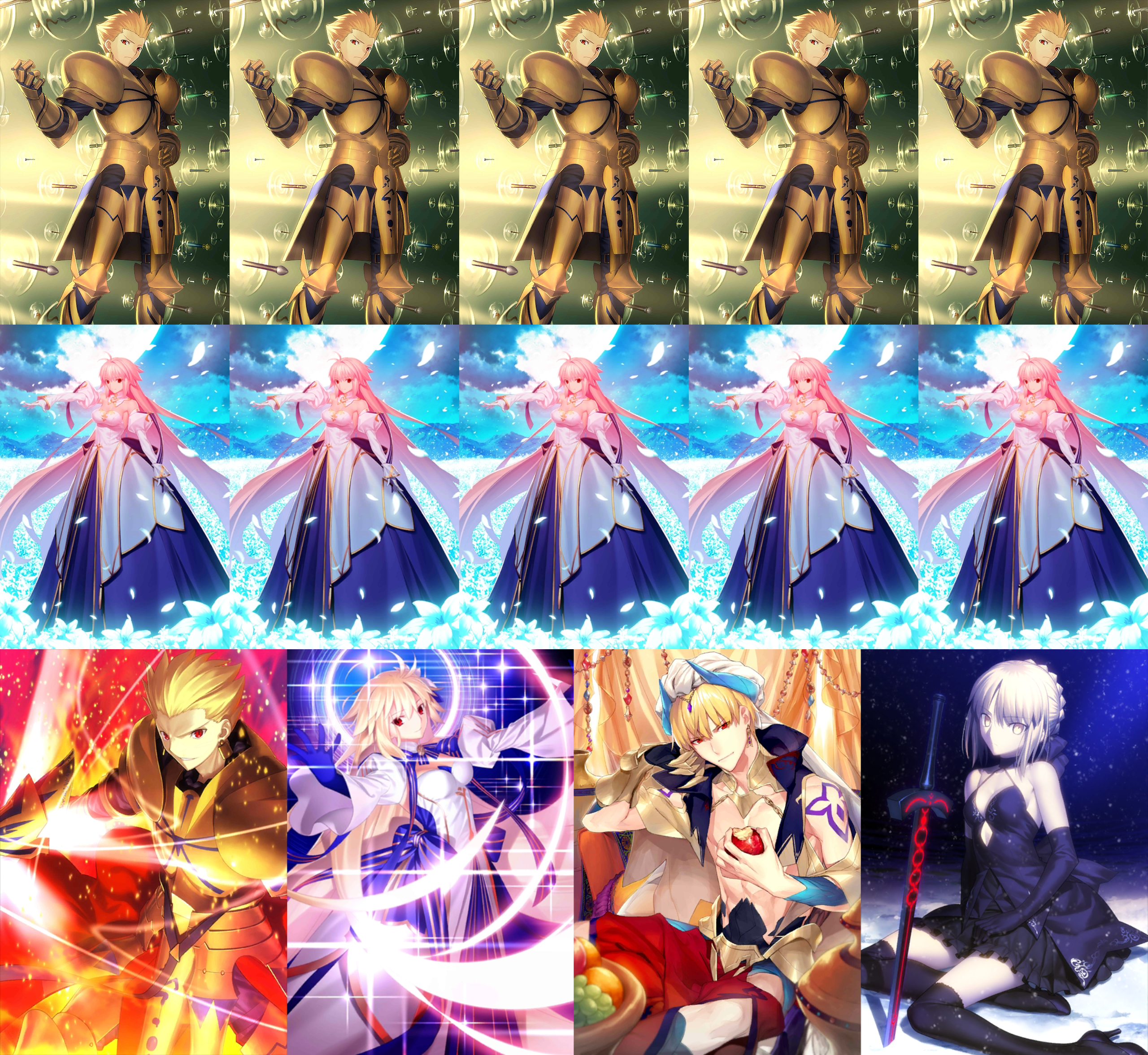 [NA] FGO double NP5 Arcueid NP5 Gilgamesh 5Gil Caster 5Altria alter Fa ...