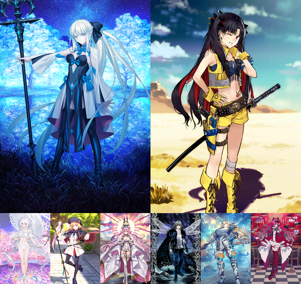 [NA] FGO Space Ishtar Morgan + Altria Caster Koyanskaya Vitch Oberon L ...