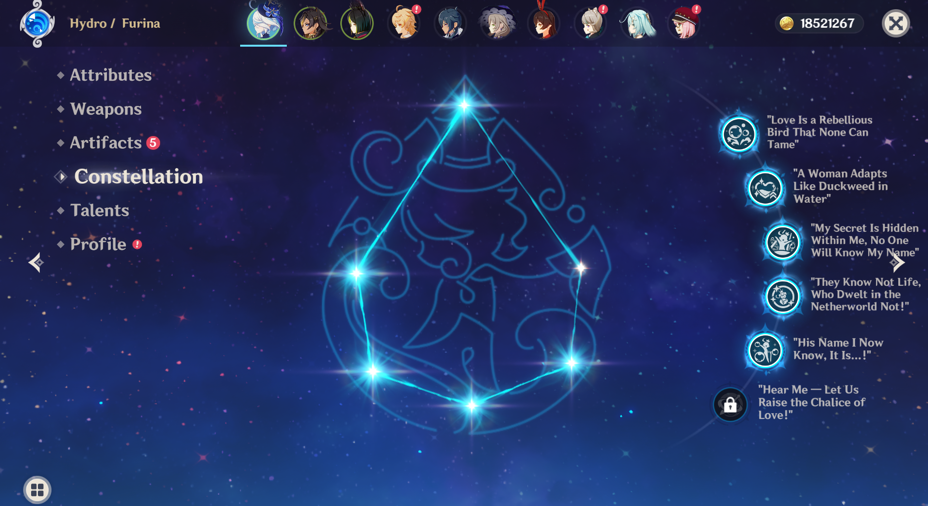 [NA] Genshin Impact C5 Furina Tighnari Dehya + 19 Intertwined Fate AR4 ...