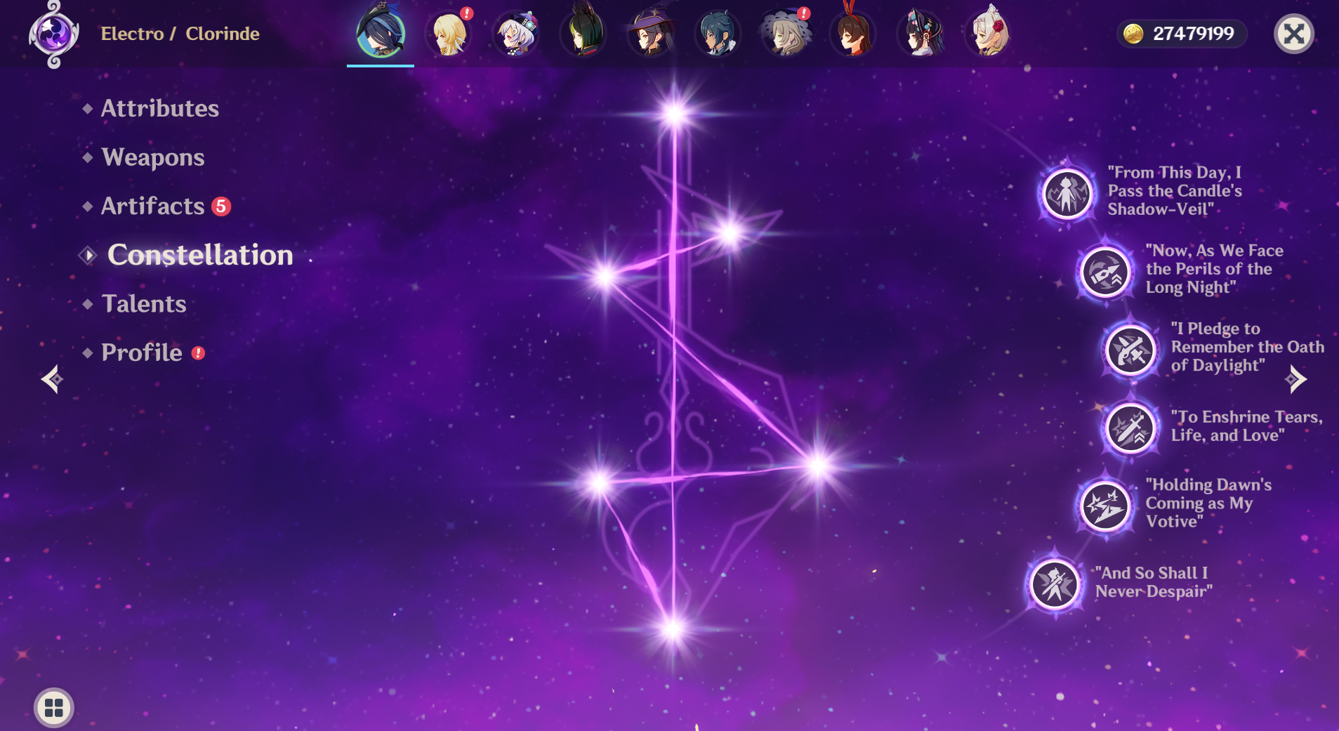 [NA] Genshin Impact C6 Clorinde + 17 Intertwined Fate AR52 AMERICA Sta ...
