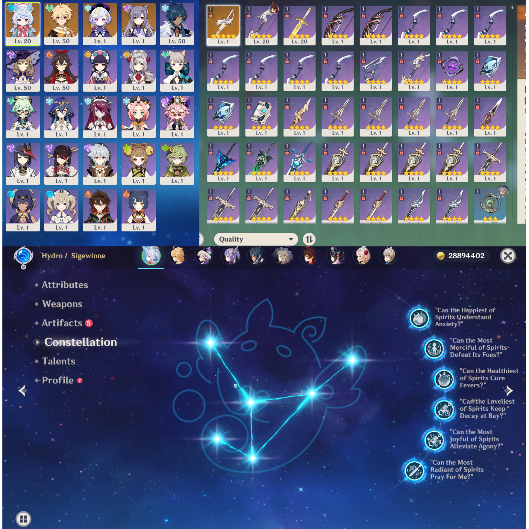 [NA] Genshin Impact C6 Sigewinne + 79 Intertwined Fate AR52 AMERICA St ...