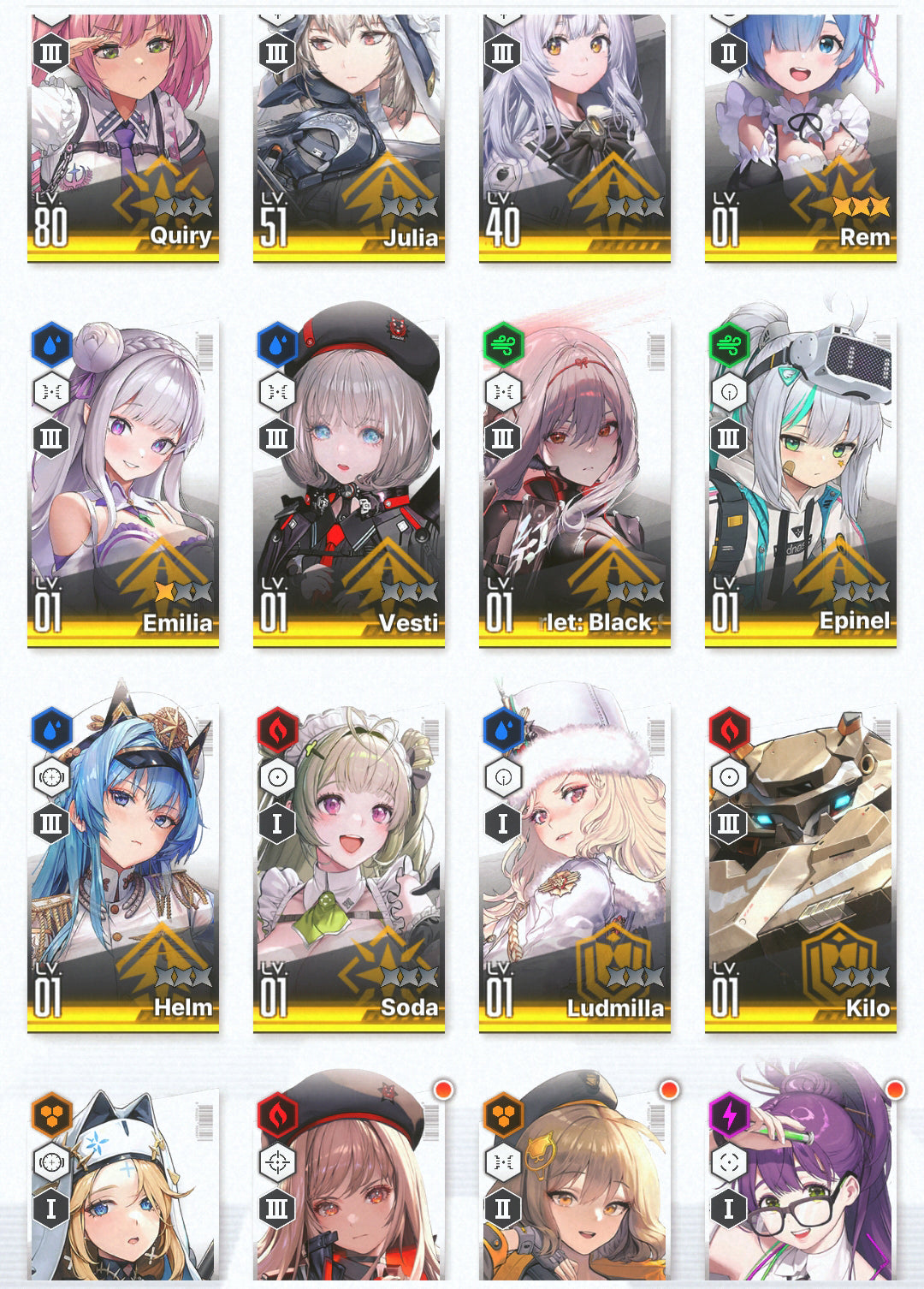 [NA] GODDESS OF VICTORY NIKKE 13SSR+Pity MLB 4 Rem+Emilia+skin+Ram+Sca ...