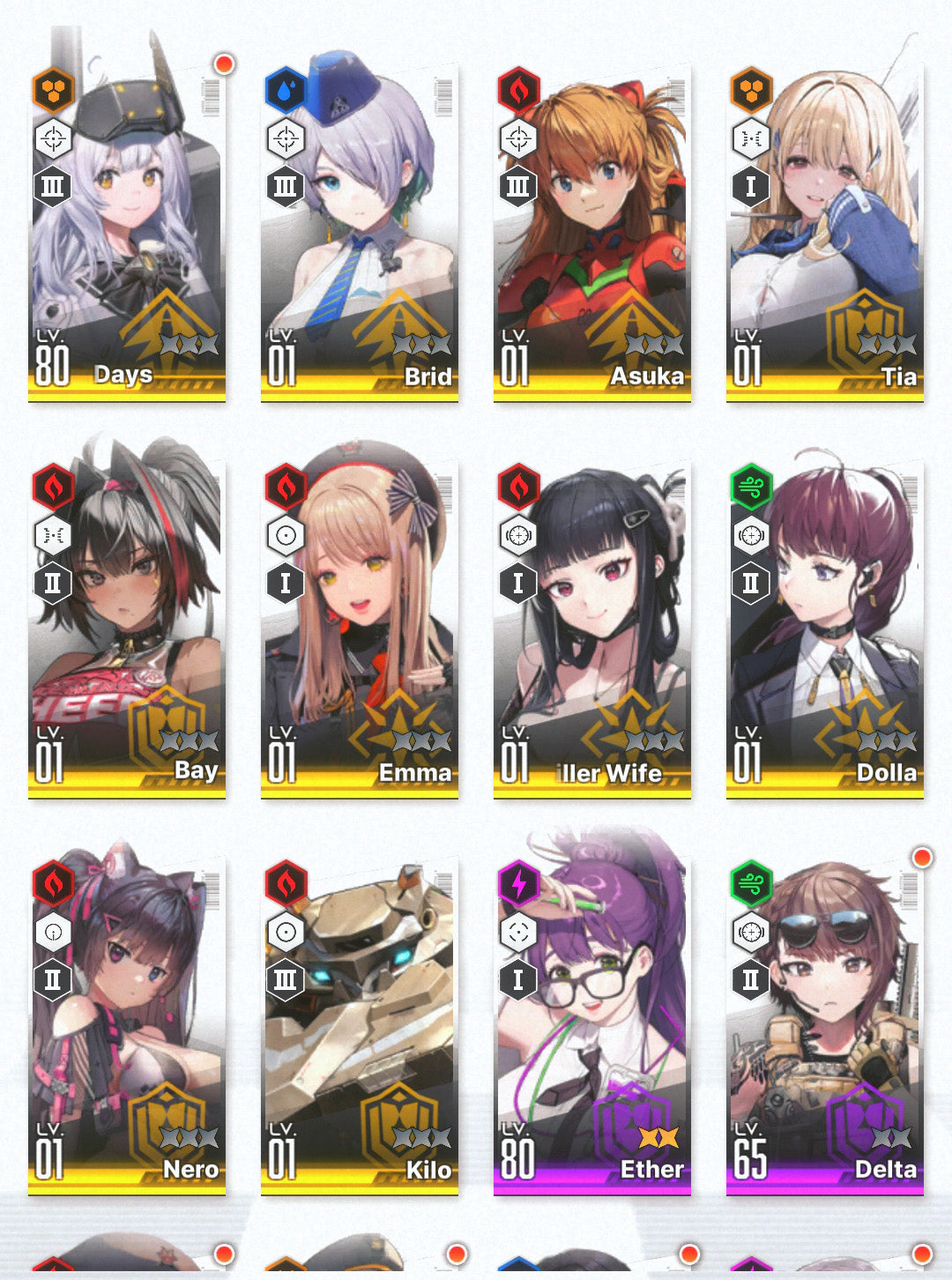 [NA] [INSTANT] NIKKE 10SSR Asuka+Skin+Tia+Bay+Killer Wife+Nero++ GODDE ...