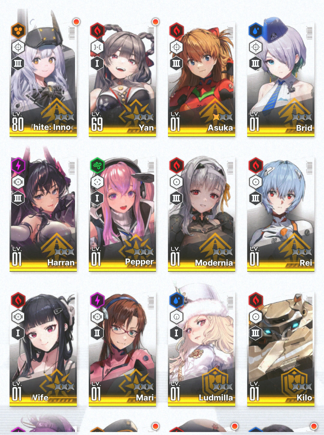 [NA] NIKKE 12SSR 3Collab Asuka+Rei+Mari+Skin+Modernia+Harran+11k gems+ ...