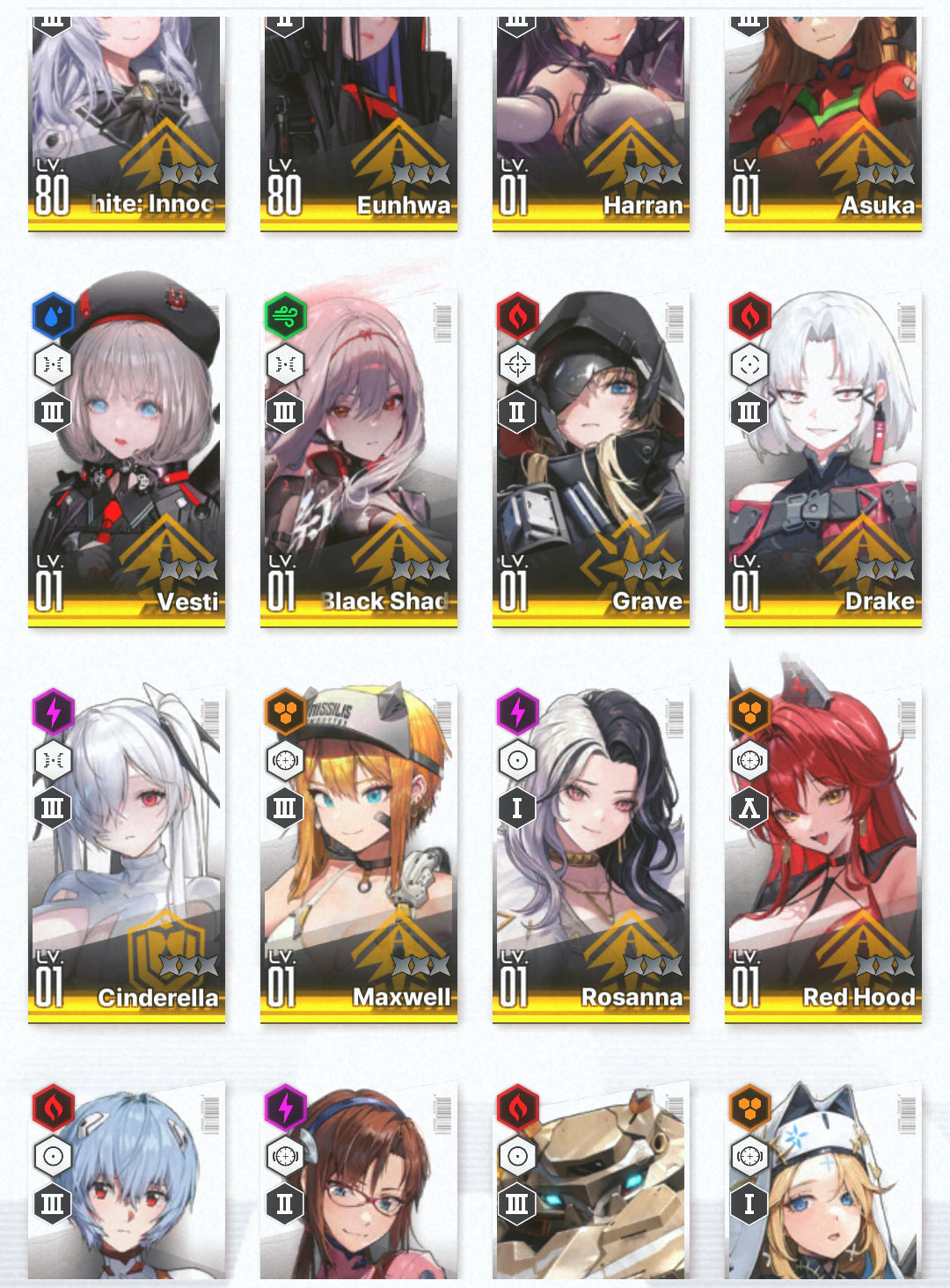 [NA] NIKKE 16SSR 3Collab Asuka+Rei+Mari+Skin+Red Hood+Skin+Cinderella+ ...