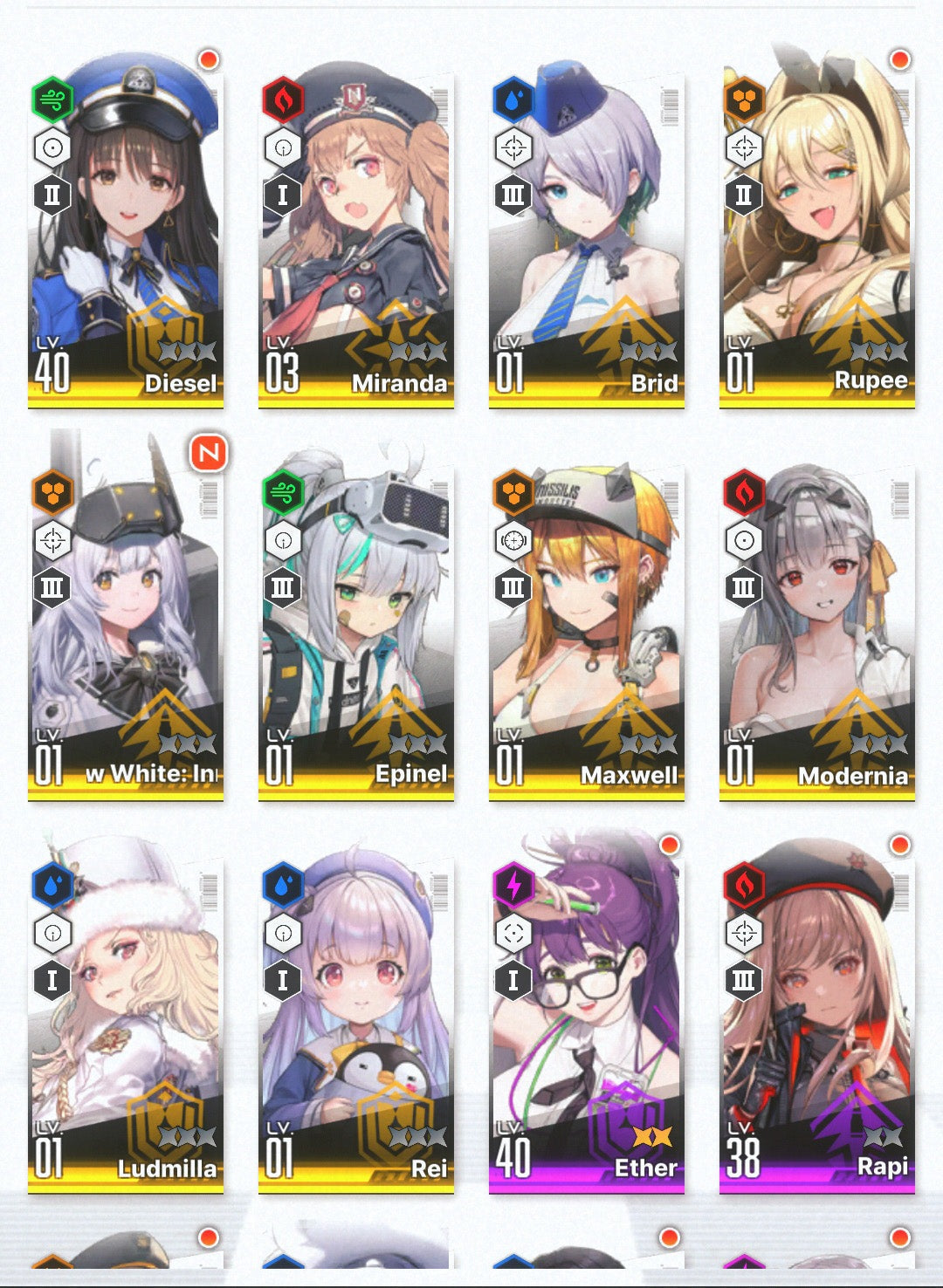 [NA]GODDESS OF VICTORY NIKKE 10SSR Modernia+skin+Ludmilla+Brid+Rupee+E ...
