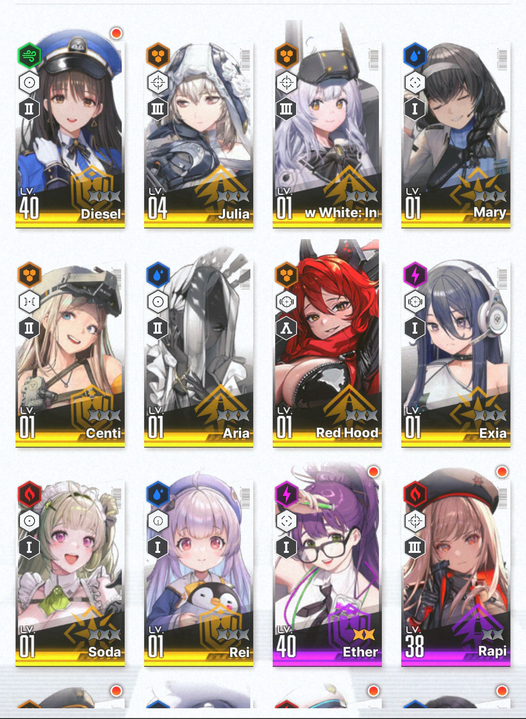 [NA]GODDESS OF VICTORY NIKKE 10SSR Red Hood+Soda+Mary+Julia+Centi+Rei+ ...