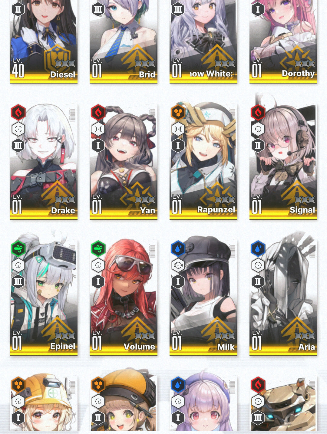 [NA]GODDESS OF VICTORY NIKKE 16SSR Liter+Dorothy+Volume+Yan+Rapunzel++ ...