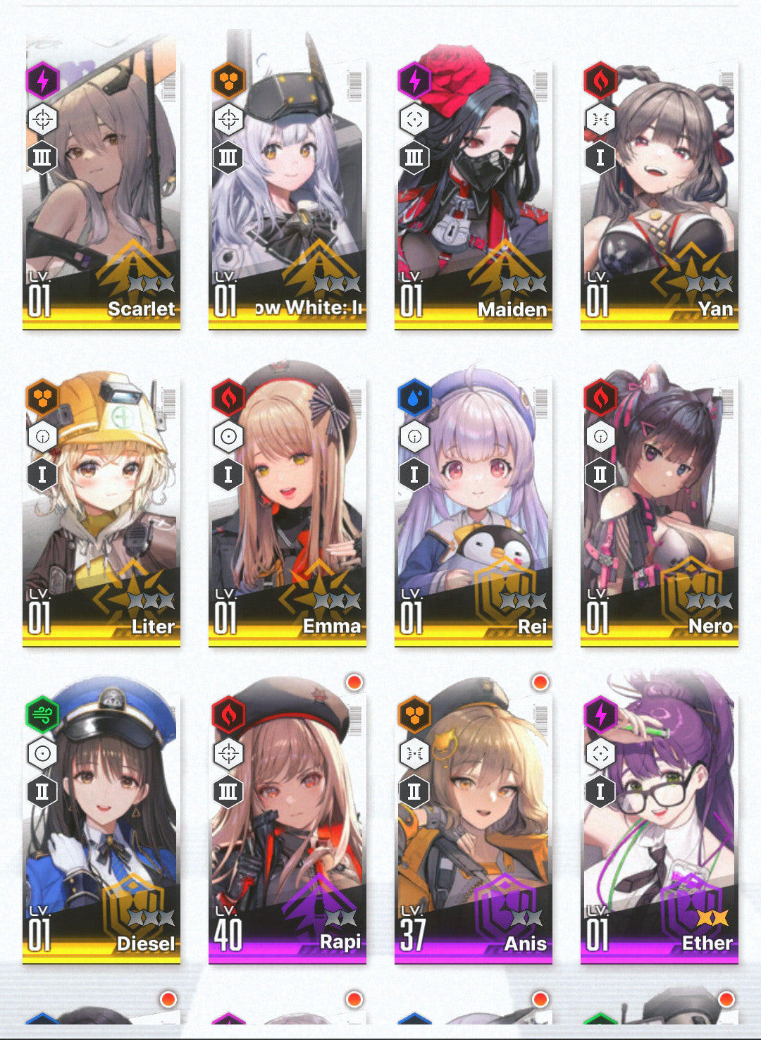 [NA]GODDESS OF VICTORY NIKKE 9SSR Scarlet+Liter+Yan+Nero+Rei++ starter ...